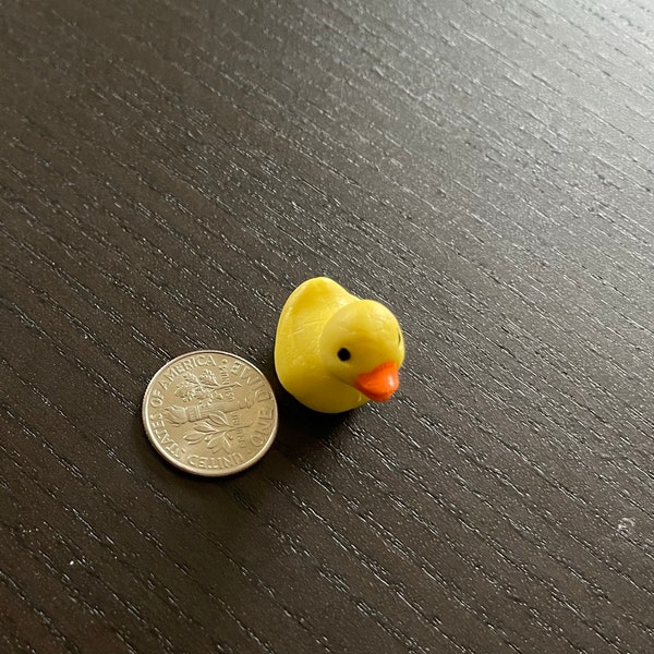 MINIATURE RUBBER DUCK Ducky Duckies Micro Minis Tiny Dollhouse Fairy ...