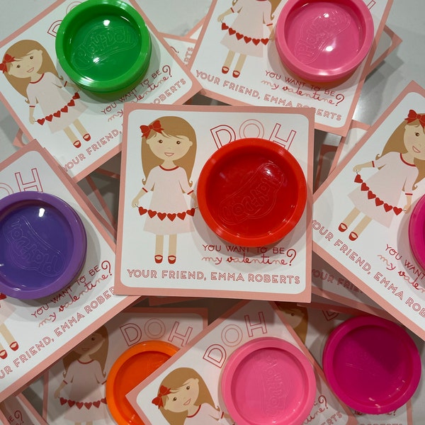 Printable Classroom Valentine Tags Valentines Day Play Dough Labels Doh ...