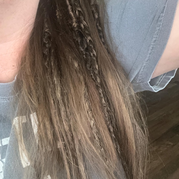 Boho Locs Extensions, Light Brown Dread Dark, Partial Dreads Accent ...