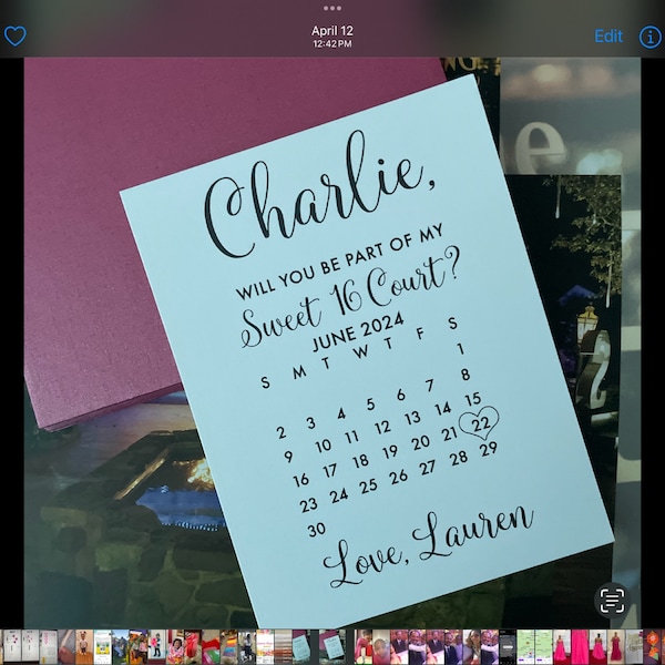 Will You Be Part of My Sweet 16 Court? Calendar Sweet 16 Court Proposal ...