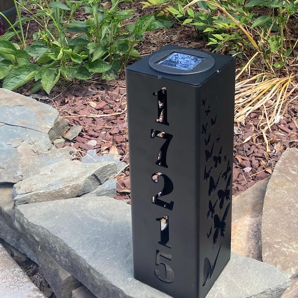 Custom Steel Solar Pathway Light: Butterfly Garden Decor - Etsy