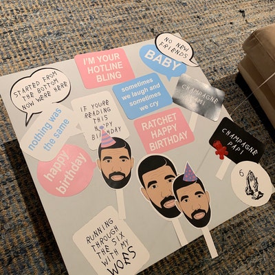 PRINTABLE Drake Props Printable Props Champagne Papi With My Woes Drake ...