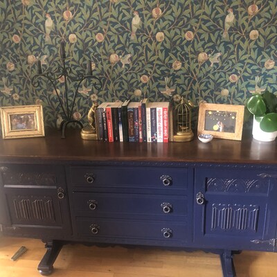 Teal and Gold Writing Bureau Desk Custom Order - Etsy