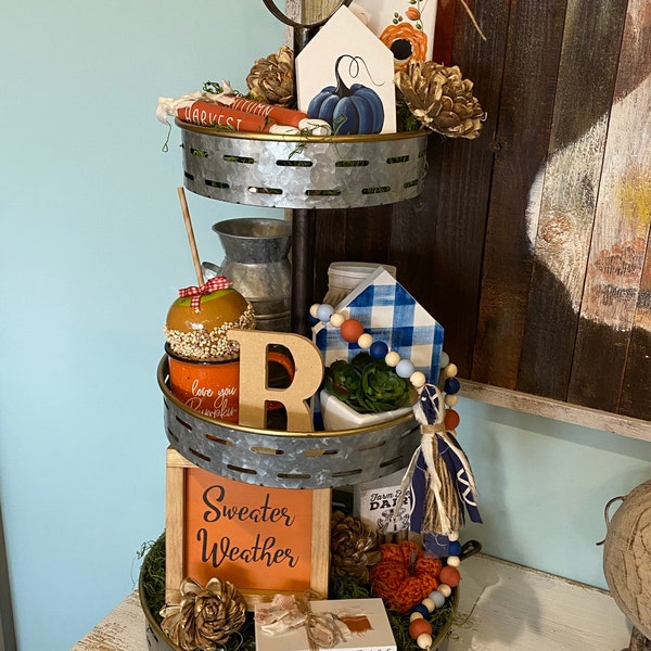 Tiered Tray Decor Bundle Fall, Fall Tiered Tray Bundle, Farmhouse Decor ...
