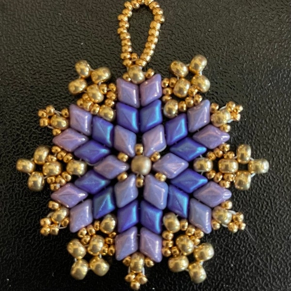 Gemduo Mini Snowflake DIY Ornament or Pendant Bead Pack for TWO Beaded ...
