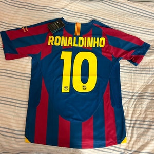 Retro Barcelona 2005/06 RONALDINHO 10 2006 Champions League Final ...