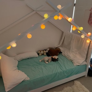 Cotton Ball String Lights Bedroom Fairy Lights Kids Boy Room | Etsy