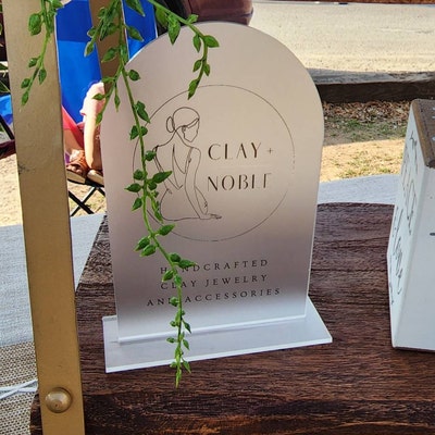 Frosted Arch Acrylic Sign Small Acrylic Business Signs Signage for ...