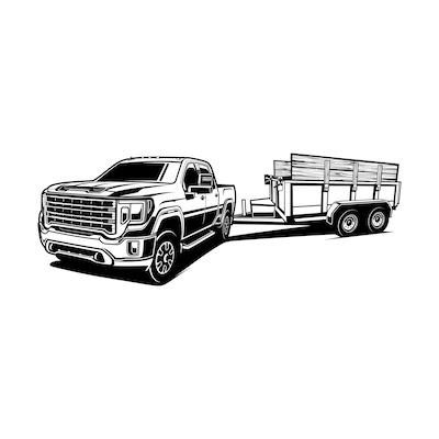 Pickup Dump Trailer , Dump Trailer Logo, Pickup Svg,trailer Logo ...