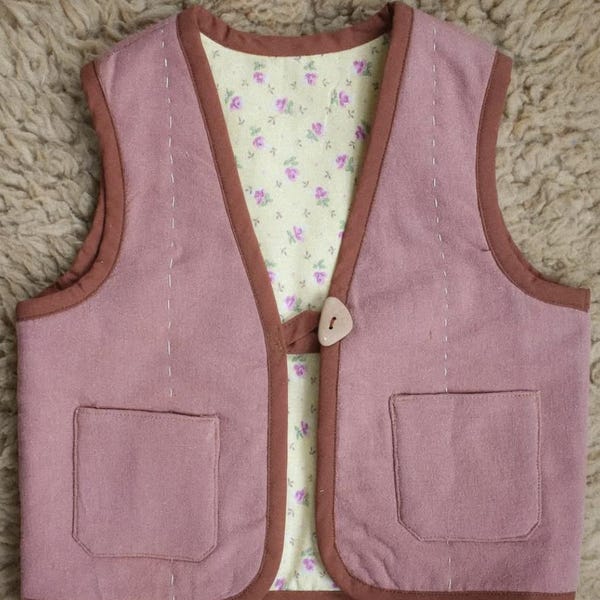 Vest Sewing Pattern for Kids, Kids Vest, Kids Pattern, PDF Pattern ...