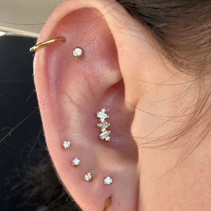 Angel Wings Piercing single Mix Marquise Cz Piercing 925 - Etsy