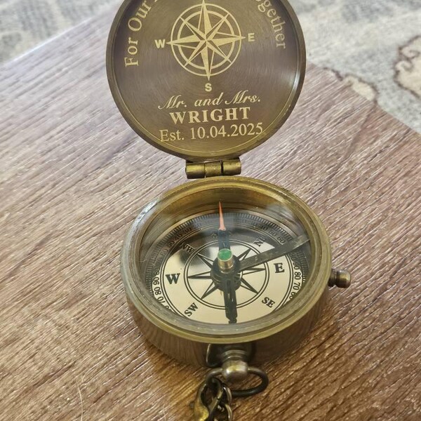 Customizable Compass With Personalized Message - Perfect for Travelers ...