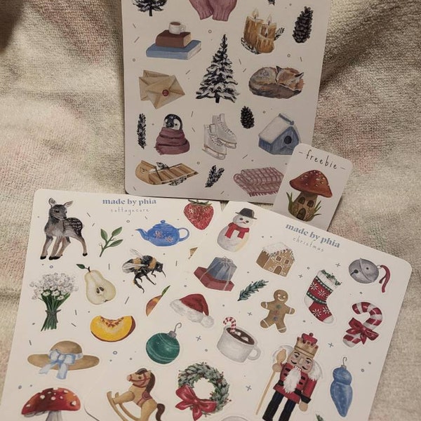 Cottagecore Sticker Sheet Bullet Journal Stickers, Planner Stickers ...