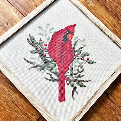 Red Cardinal Cross Stitch Pattern Bird Cross Stitch Pattern Nature ...
