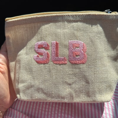 Monogram Tote Bag With Shadow Block Monogram Overnight Tote - Etsy