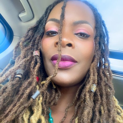 Two Sides of Leather Dreadlock Beads With Cross Stitches, Dread ...