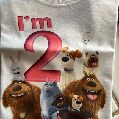 Secret Life of Pets...white Short Sleeve Birthday Shirt - Etsy