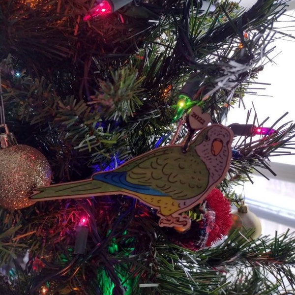 Blue Budgie (budgerigar) Parrot Ornament - Parakeet - Parrot Christmas ...