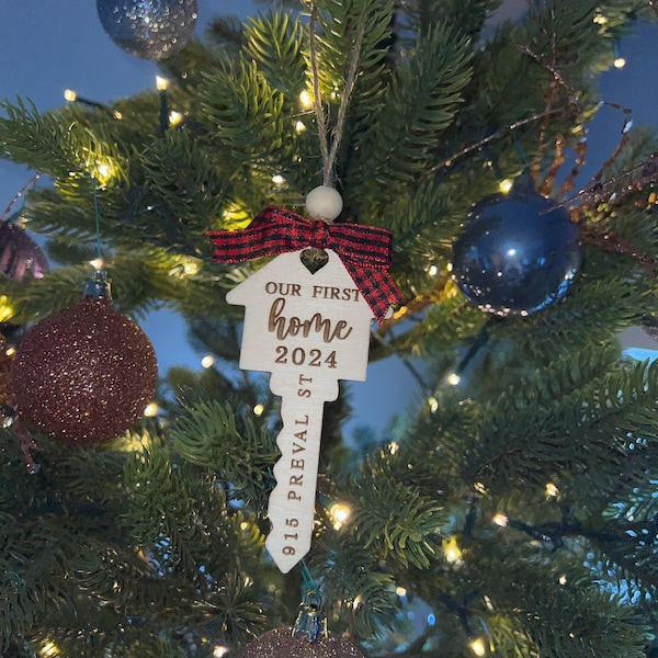 Our First Home Christmas Wooden Engraved Ornament 2025 | My First Home ...