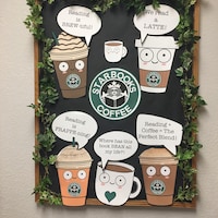 Starbooks Coffee Shop Reading Bulletin Board Classroom/door Decor for ...