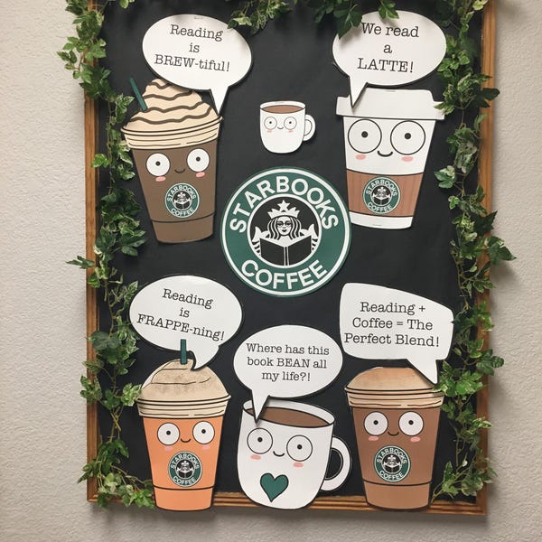 Printable Coffee Welcome Sign Door Decor Kit for Coffee Shop Themed ...