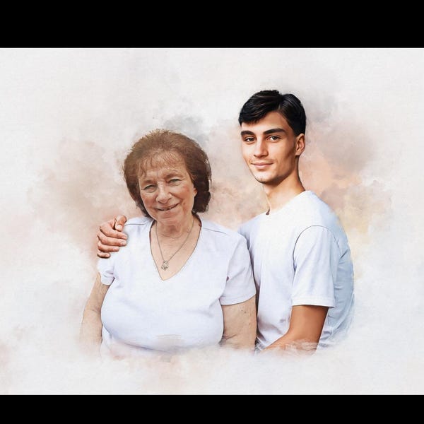 Remember Loved One Portrait, Lost Loved One Custom Portrait Gift ...