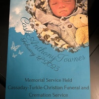 Baby Blue Funeral Program Template. Editable Obituary. Kids and Baby ...
