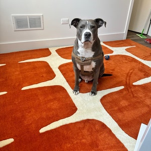 Red Persian Melted Melting Tufted Rug Living Area Rug for Bedroom ...