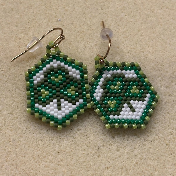 Shamrock Earrings Brick Stitch Pattern - Etsy