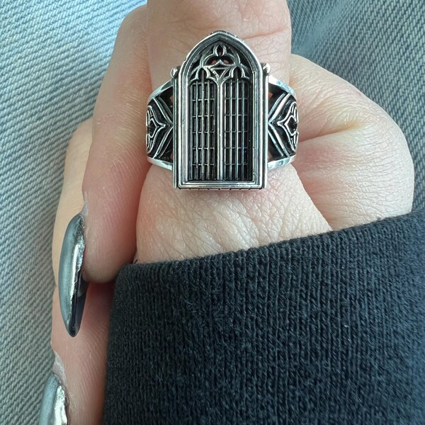 Cathedral Door Ring Church Window Ring Gothic Cathedral Ring Silver 925 ...