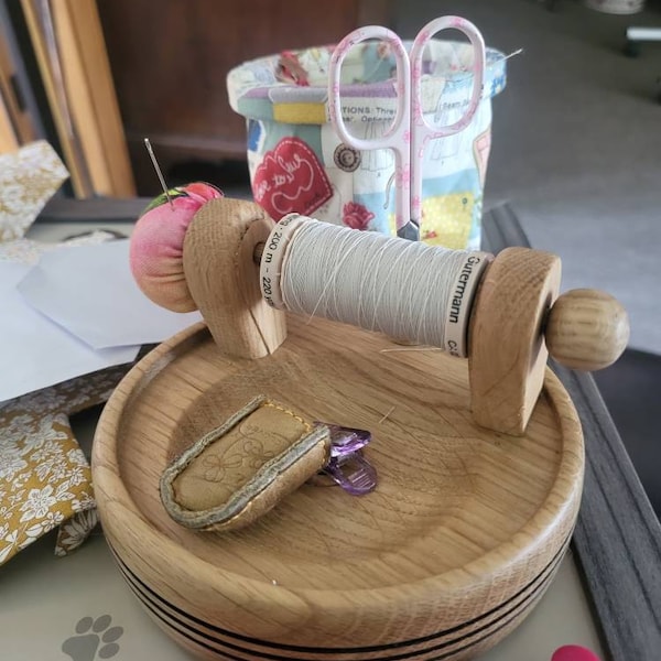 Sewing Work Station: Spool Holder, Pin Cushion & Magnetic Tray - Etsy