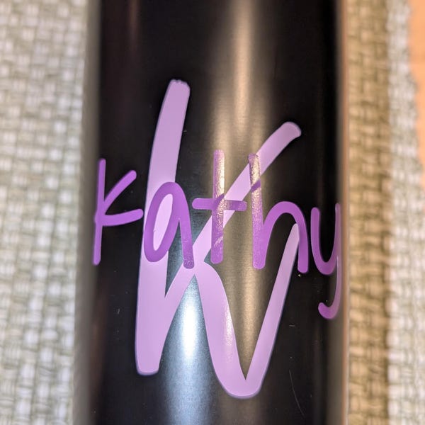 Initial Decal, Initial Sticker, Initial and Name Decal, Water Bottle ...