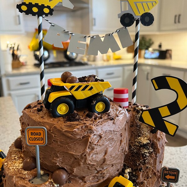 Construction Cake Topper / Construction Birthday - Etsy