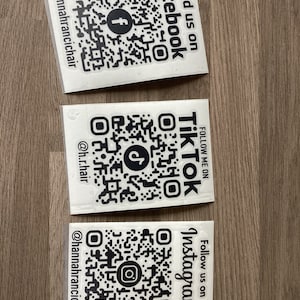 Social Media QR Code Vinyl Decal, Link Directly to Your Instagram ...