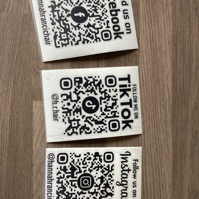 Social Media QR Code Vinyl Decal, Link Directly to Your Instagram ...