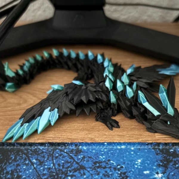Articulating Rainbow Twinkle Dragon - Atria Dragon - 10 Inch Flexi ...