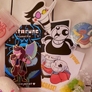 Deltarune Enamel Pins W/ Free Sticker | Etsy