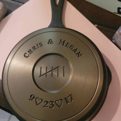 5 Inch Engraved Cast Iron Skillet Custom Anniversary, Decorative - Etsy