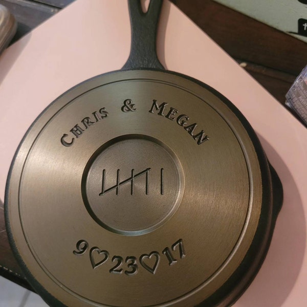 5 Inch Engraved Cast Iron Skillet - Custom Anniversary, Decorative - Etsy