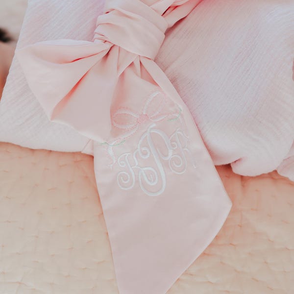 Monogrammed Wreath Sash St Patty Front Door Bow Sash Gift Housewarming ...