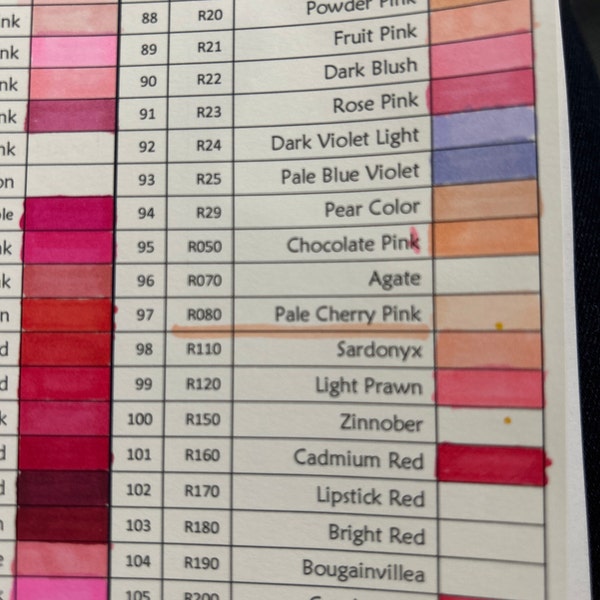 Castle Arts Harmonious 72 Colored Pencil Set DIY Color Chart / Swatch ...