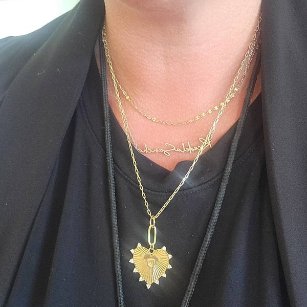 18k Gold Two Toned Noble Chain Necklace Versatile and Stylish With Gold ...