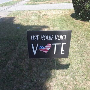 Vote Yard Sign, Political Yard Sign, Rally Sign, Register to Vote ...