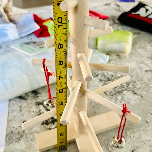 Modern Wood Dowel Christmas Tree, Scandinavian Style Tabletop Decor ...