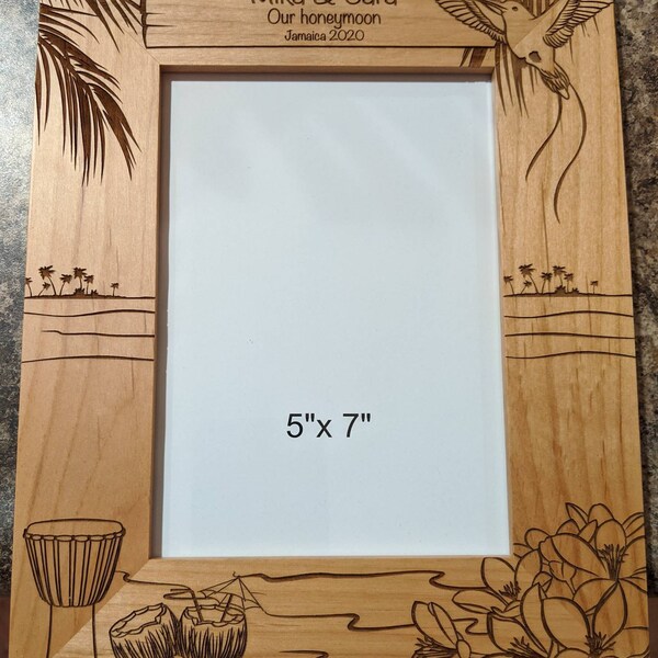 Jamaican Moments Inspired Personalized Picture Frame With Your Choice ...