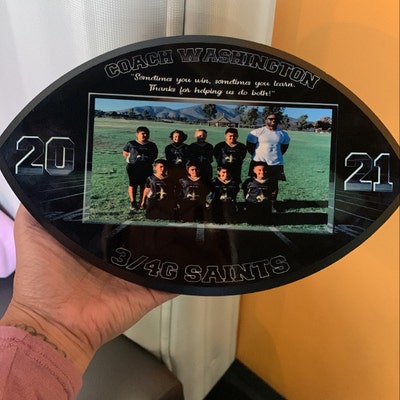 Personalized Football Shape Plaque. Makes for Great Team Gifts, Senior ...