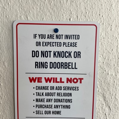 DO NOT KNOCK Sign No Knocking Sign for Front Door Entry Way Do Not Ring Doorbell 8x11 Inches - Etsy