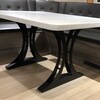 Modern Crossed Steel Spider Shape Metal Table Base for Marble, Glass ...