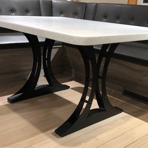 Designer Edition Metal Dining Table Legs With Unique Shape for Premium ...