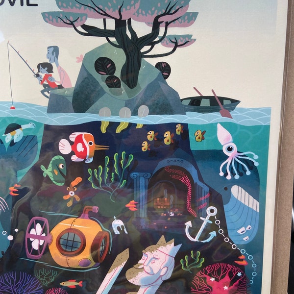 The Movie Vs the Book Original Literary Art Print. Fine Art Paper ...